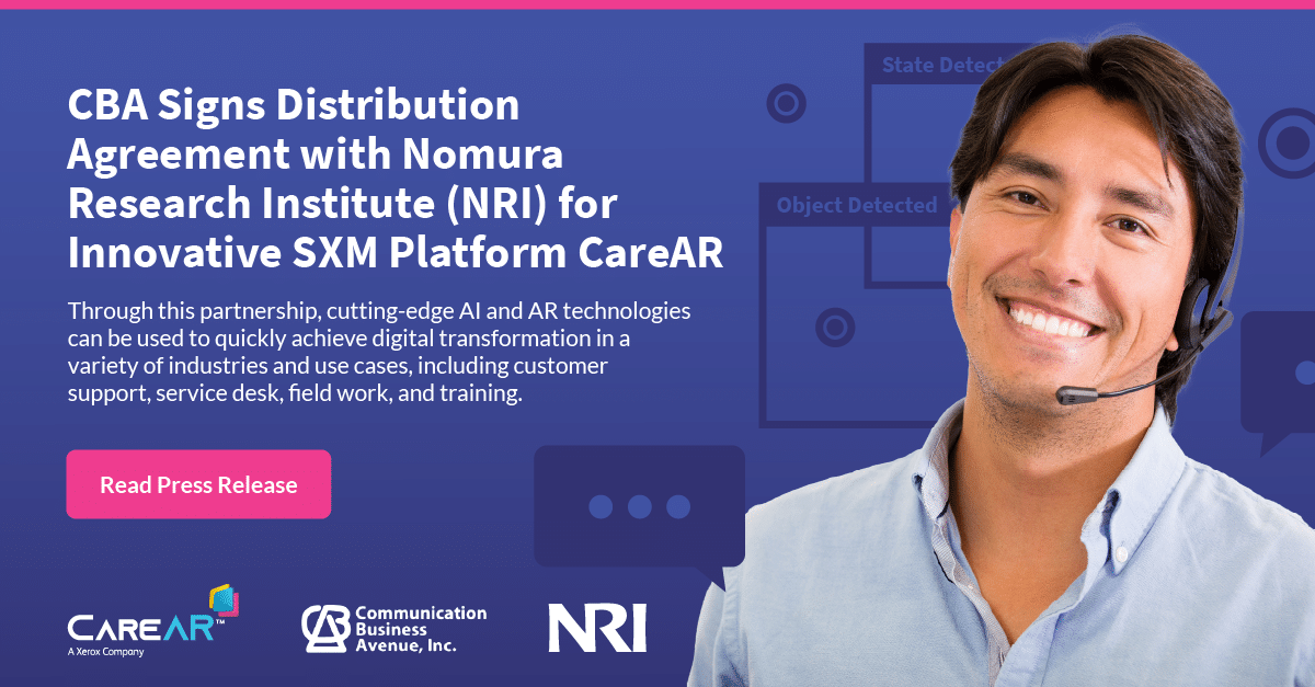 CBA Signs Distribution Agreement with NRI for CareAR